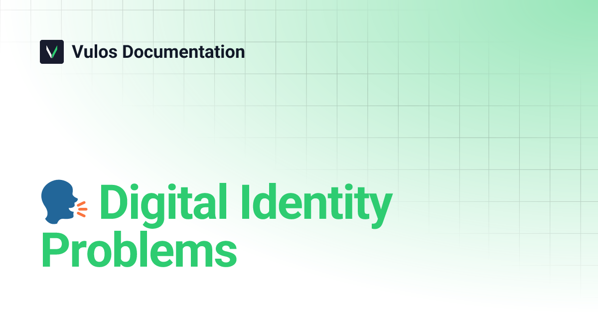 🗣️ Digital Identity Problems | Vulos Documentation